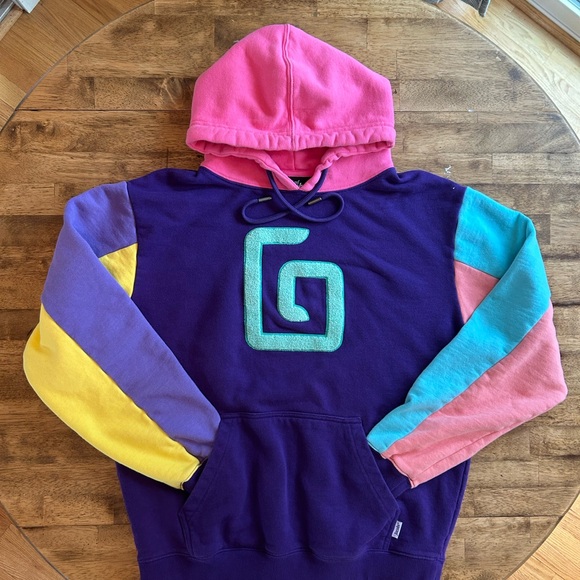 karl jacobs | Tops | Karl Jacobs Pink And Purple Hoodie | Poshmark